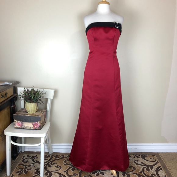 Alfred Angelo | Dresses | Alfred Angelo Formal Gown Satin Strapless ...